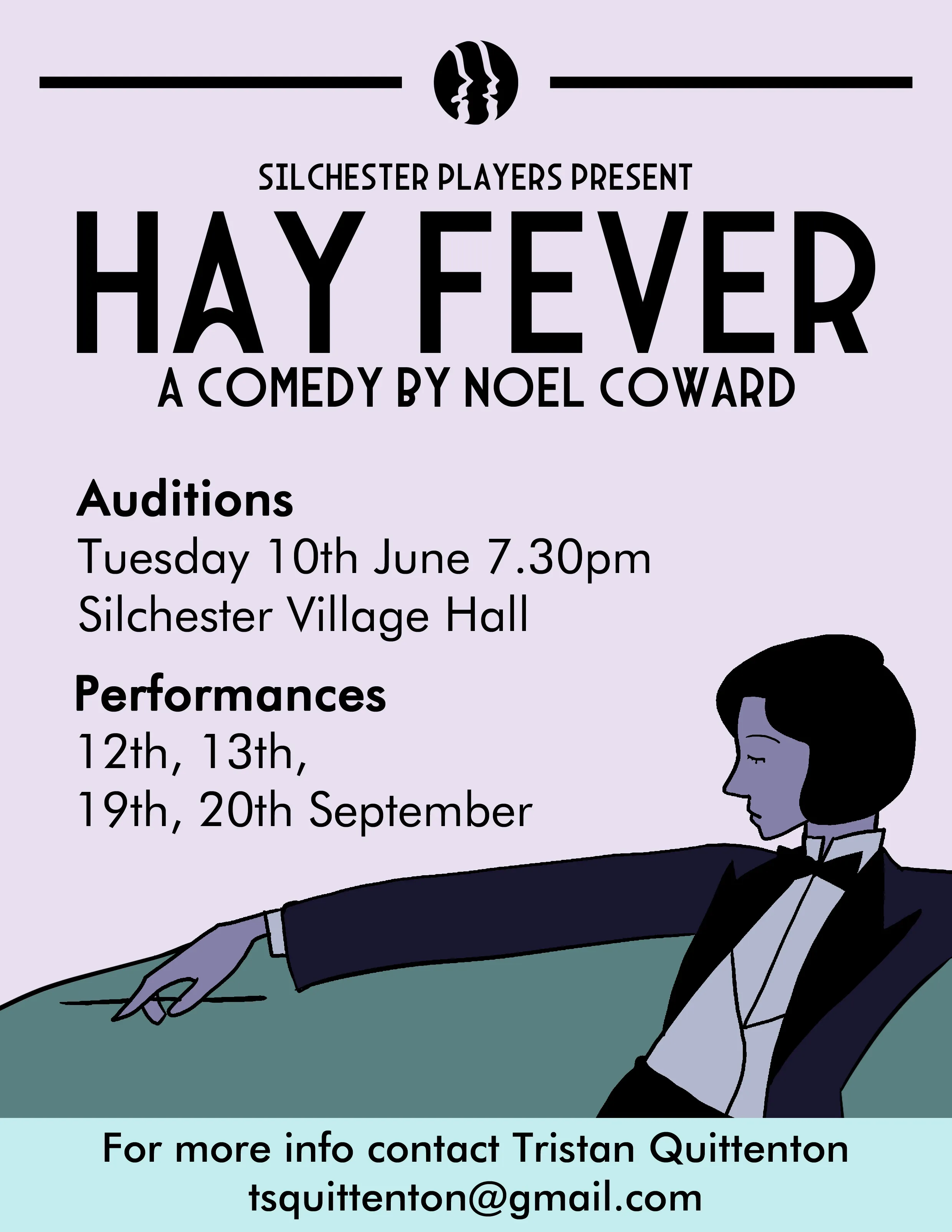 Auditions poster for Hay Fever